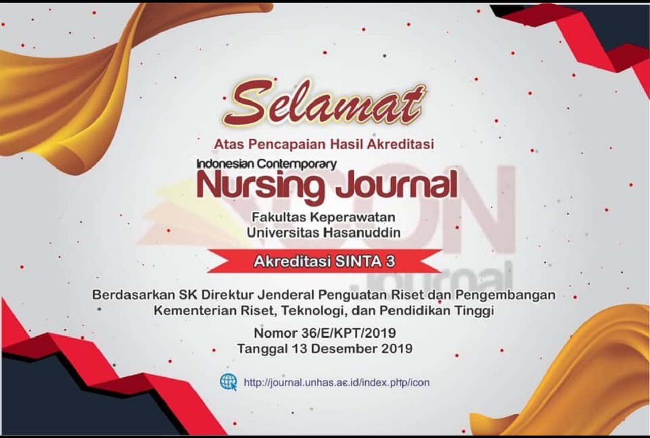 ICON Journal Unhas Faculty of Nursing managed to get SINTA 3 ...