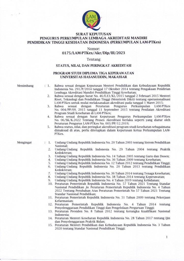 D3 Keperawatan – Fakultas Keperawatan